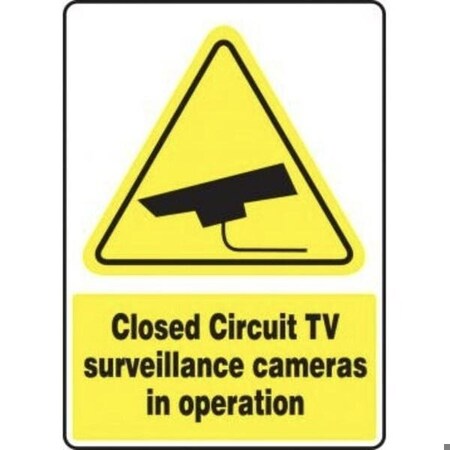 Accuform SAFETY SIGN CLOSED CIRCUIT TV MSEC544VS MSEC544VS | Zoro