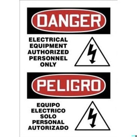 Accuform BILINGUAL OSHA DANGER SAFETY SIGN MSEL001XT MSEL001XT | Zoro