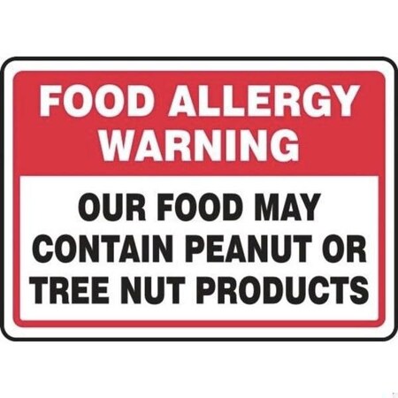 Accuform SAFETY SIGN FOOD ALLERGY WARNING MSFA513XP MSFA513XP | Zoro