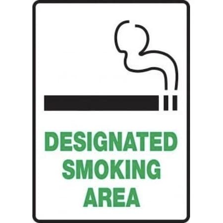 Accuform Designated Smoking Area, Aluma-Lite, 10 in x 7 in MSMK920XL | Zoro
