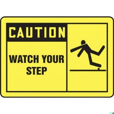 Accuform OSHA CAUTION SAFETY SIGN WATCH YOUR MSTF613XT MSTF613XT | Zoro