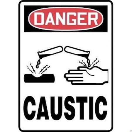 Accuform OSHA DANGER SAFETY SIGN CAUSTIC 14 MTDX014VA MTDX014VA | Zoro