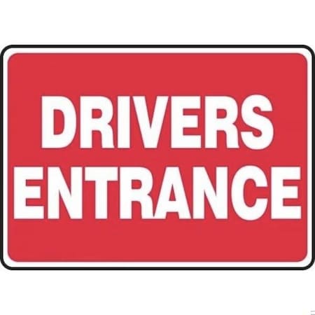 Accuform Safety Sign DRIVERS ENTRANCE 10 in x MTKC500VS | Zoro