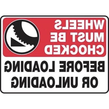 Accuform WHEELS MUST BE CHOCKED Safety Sign MTKC522VP MTKC522VP | Zoro