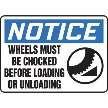 Accuform OSHA NOTICE SAFETY SIGN WHEELS MUST MTKC816XV MTKC816XV | Zoro