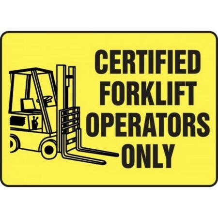 Accuform Safety Sign CERTIFIED FORKLIFT MVHR599XP MVHR599XP | Zoro