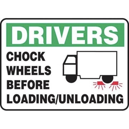 Accuform DRIVERS Safety Sign CHOCK WHEELS MVHR954VA MVHR954VA | Zoro
