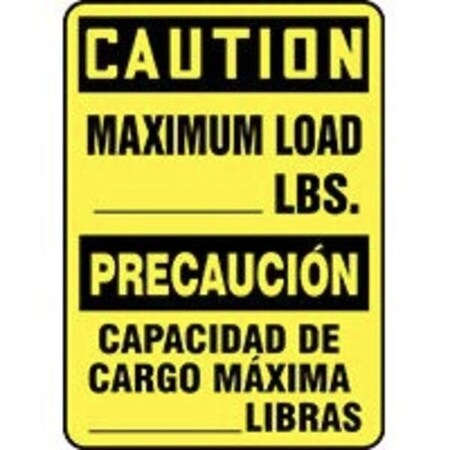 Accuform BILINGUAL OSHA WARNING SAFETY SIGN SBMBHZ302MXP SBMBHZ302MXP ...