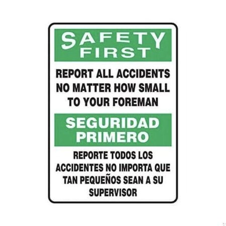 Accuform Safety Sign, SBMGNF910XV SBMGNF910XV | Zoro