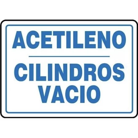 Accuform SAFETY SIGN ACETYLENE EMPTY SHMCPG562VP SHMCPG562VP | Zoro