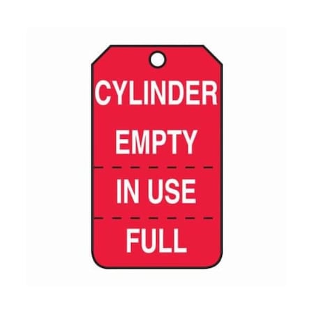 Accuform Safety Tags, CYLINDER EMPTY IN USE FULL, 5.75in x 3.25in, PF ...