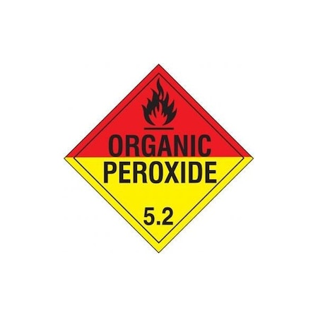 Accuform DOT PLACARD HAZARD CLASS 52 MPL504RM50 MPL504RM50 | Zoro