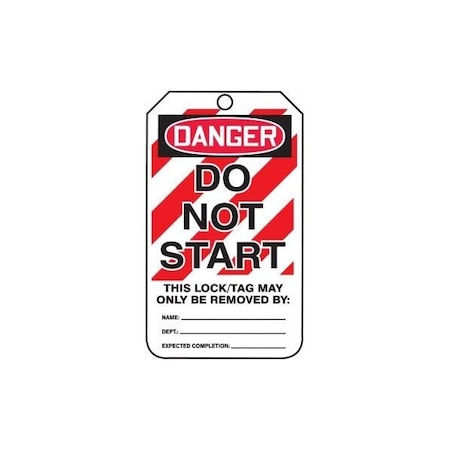 Accuform Mini Safety Tags, DANGER DO NOT START DUAL SIDED, 4.25in x 2 ...