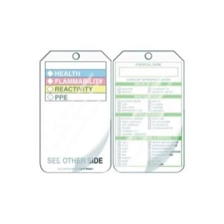 Accuform Safety Tags, HMCIS Hazard Warnings, 5.75in x 3.25in, Self ...