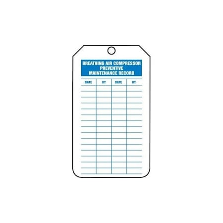 Accuform Mini Safety Tags, BREATHING AIR COMPRESSOR PREVENTIVE ...