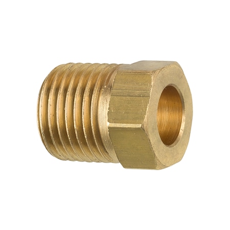 Ags Brass Tube Nut, 1/4 Tube (7/16-24 Inverted), 1/bag BLF-65B | Zoro