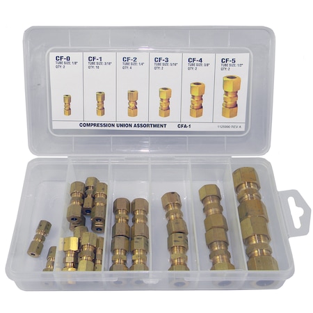 Ags Fitting Assortment, Compression Union, CFA-1 CFA-1 | Zoro