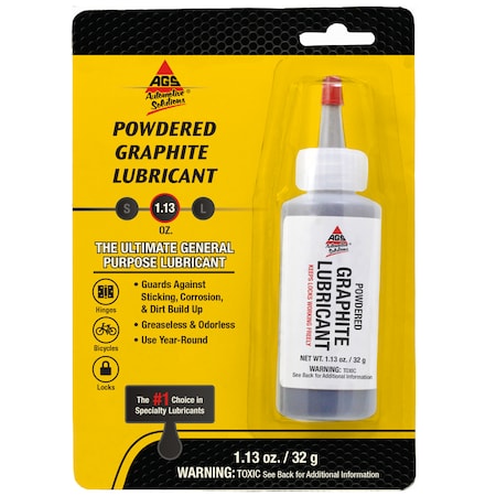 Ags Powdered Graphite Lubricant 1.13oz / 32g MZ-5 | Zoro