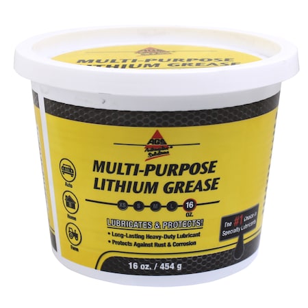 Ags Multi-Purpose Lith-Ease Black Lithium Grease, Tub, 16 oz WLMP-16 | Zoro