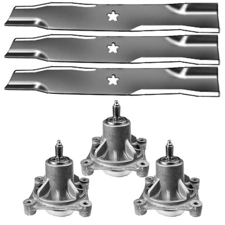 Aic Replacement Parts 48 Lawn Mower Deck Spindle & Blade Kit for Sears ...