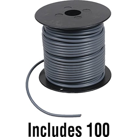 Aftermarket Primary Wire, GPT, 14 AWG, Gray, PVC Jacket 600-14010-100 ...