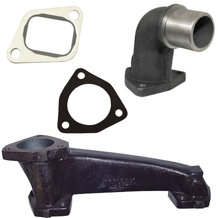 Aic Replacement Parts Exhaust Manifold w Gaskets & Elbow Fits MF ...