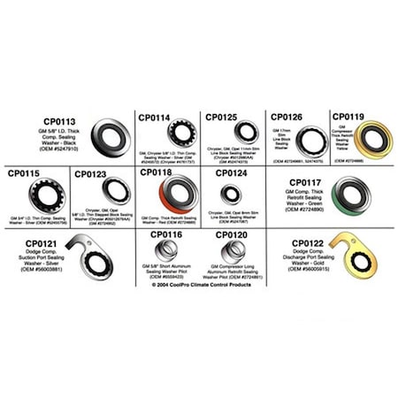 Aftermarket Universal Sealing Washer Box Kit A-CP4018-AI | Zoro