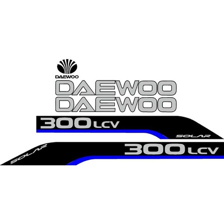 Aftermarket Daewoo 300LCV Excavator Decal Set DW300LCVDECALSET | Zoro