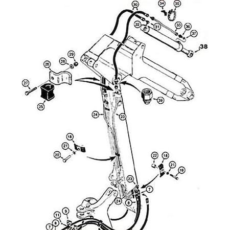 Aftermarket New Fits Case Backhoe Bucket Cylinder Assembly 480C 480D ...