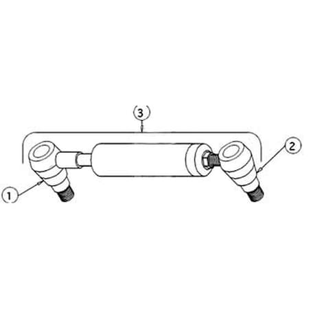 Aftermarket 3401240M91 Power Steering Cylinder LH Fits Massey Ferguson ...
