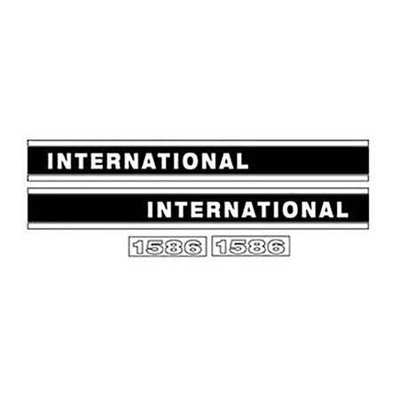 Aftermarket Hood Decal Set Fits International Tractor 1586 I1586 | Zoro