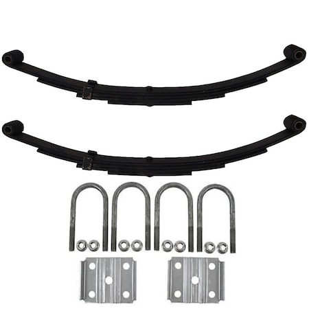 Aic Replacement Parts 25-1/4 Double Eye Trailer Leaf Spring Kit 4 ...