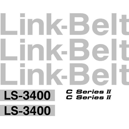 Aftermarket Link-Belt LS-3400 Excavator Decal Set LBLS3400IIDECALSET | Zoro