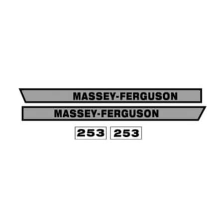 Aftermarket Hood Decal Set for New Fits Massey Ferguson 253 Tractor ...