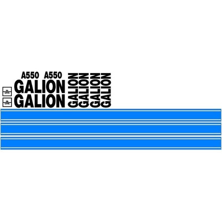 Aftermarket New Decal Set for Galion Model A550 with Oil Level Decals ...