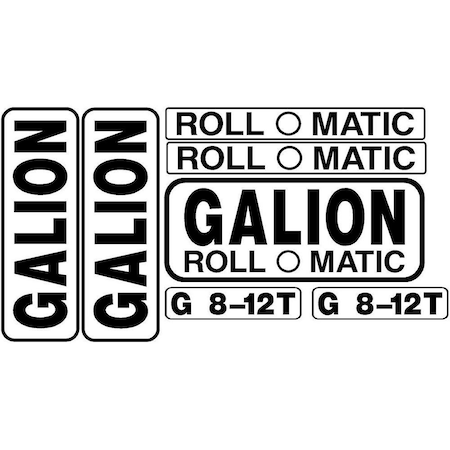 Aftermarket New Decal Set for Galion Model G 812T Roll O Matic Machines ...