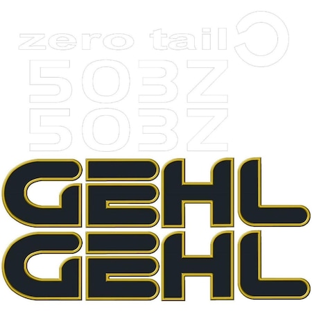 Aftermarket New Decal Set for Gehl Model 503Z Excavator Zero Tail Swing ...