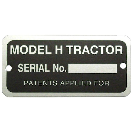 Aftermarket Serial Number Tag with Rivets Fits John Deere OTK20-0812 | Zoro