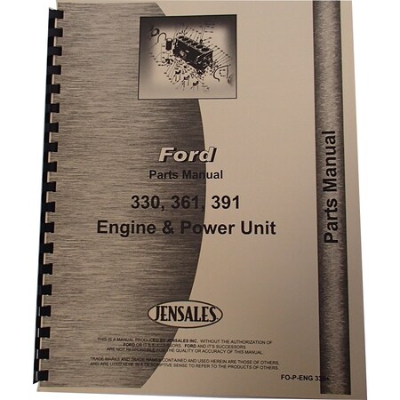 Aftermarket FO-P-ENG 330+ Engine Parts Manual Fits Ford 391 Engine V8 ...