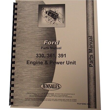 Aftermarket FO-P-ENG 330+ Engine Parts Manual Fits Ford 391 Engine V8 ...