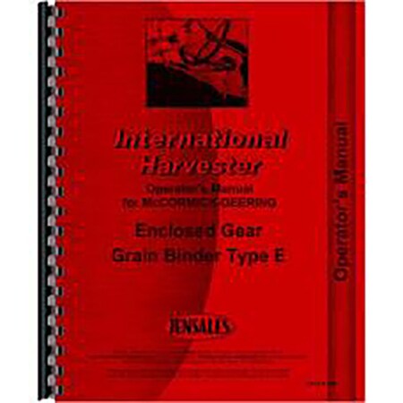 Aftermarket New International Harvester E Grain Binder Operator's ...