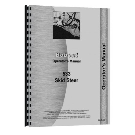 Aftermarket Owners Operators Manual Fits Bobcat Skid Steer Loader Model ...