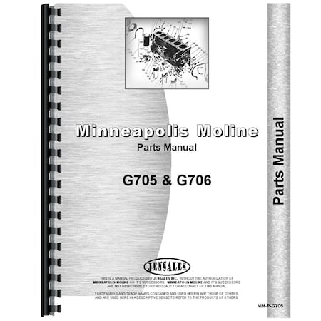 Aftermarket New Parts Manualfor Minneapolis Moline G705 Tractor ...