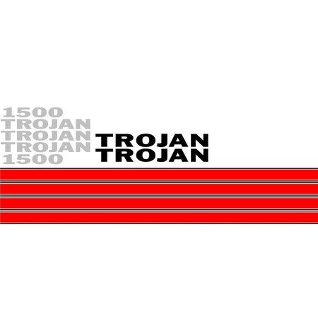 Aftermarket Trojan Wheel Loader 1500 Decal Set with 30' of Stripe ...