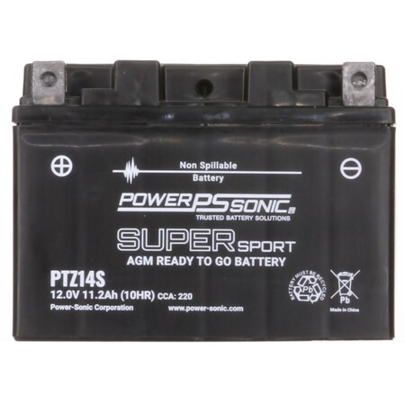 POWERSONIC PTZ14S Factory Activated AGM PowerSport Battery (PTZ14S) | Zoro