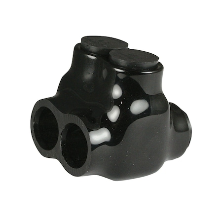 Asi 6 AWG Multi Tap Connector 6-2-0 AWG 2 Port, 600 Volt, Black ...