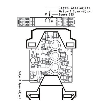 Asi 4-20mA Signal Splitter, 1 Input 2 or 3 wire, 2 Output, 24V DC, DIN ...