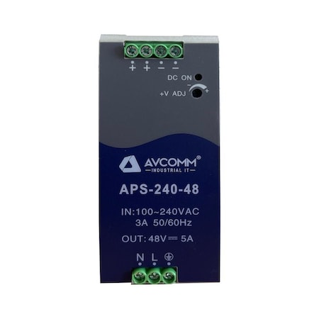 Avcomm 240W Single Output Industrial DIN Rail Power Supply APS-240-48 ...