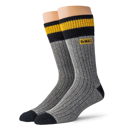 Dewalt Classic wool work sock, sizes 6-12, PK 4 DXSC119-Grey | Zoro