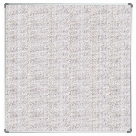 Aarco Burlap-Weave Vinyl Bulletin Board with Euroframe Design 48"x48 ...